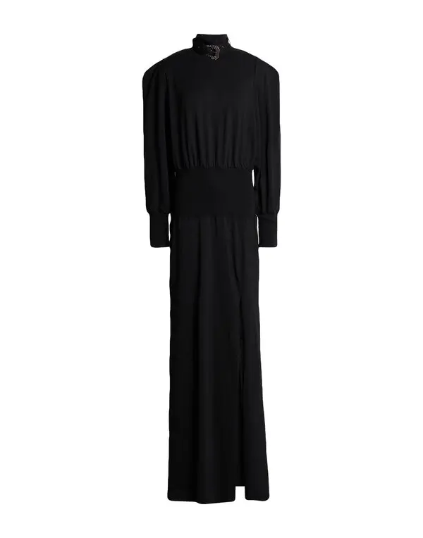 Versace Cotton Elastane Maxi Dress With Buckle Detail