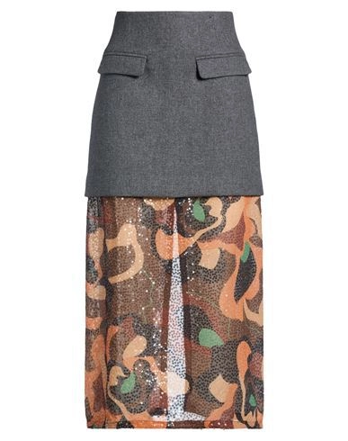 Malìparmi Midi Skirt Size Polyester, Wool, Polyamide - Grey