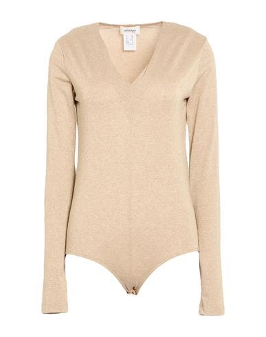 OTTOD'AME Bodysuit Size Viscose, Polyester, Polyamide, Elastane - Gold