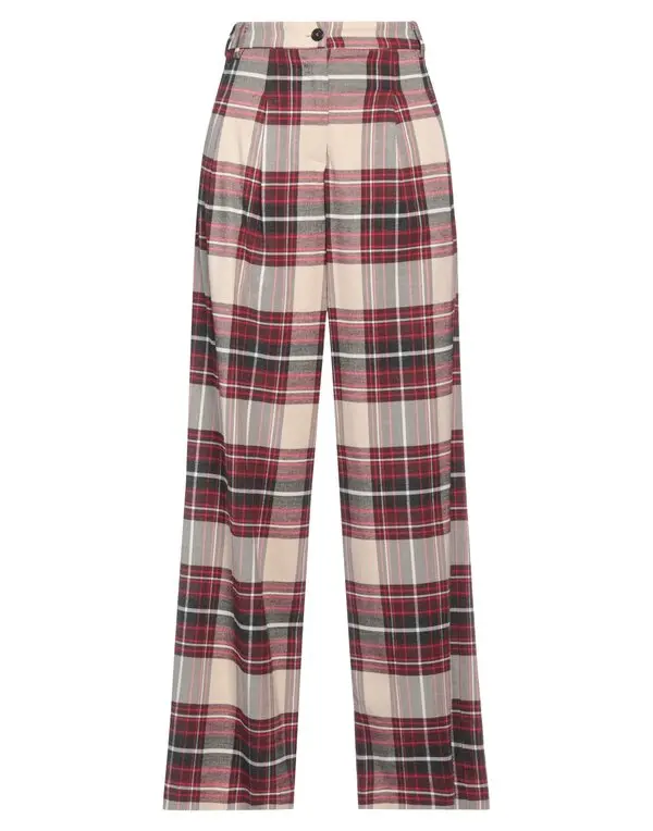 JUCCA Tartan Pattern Wide-leg Trousers
