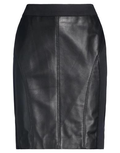 Pinko Mini Skirt Size Sheepskin, Cotton, Elastane - Black