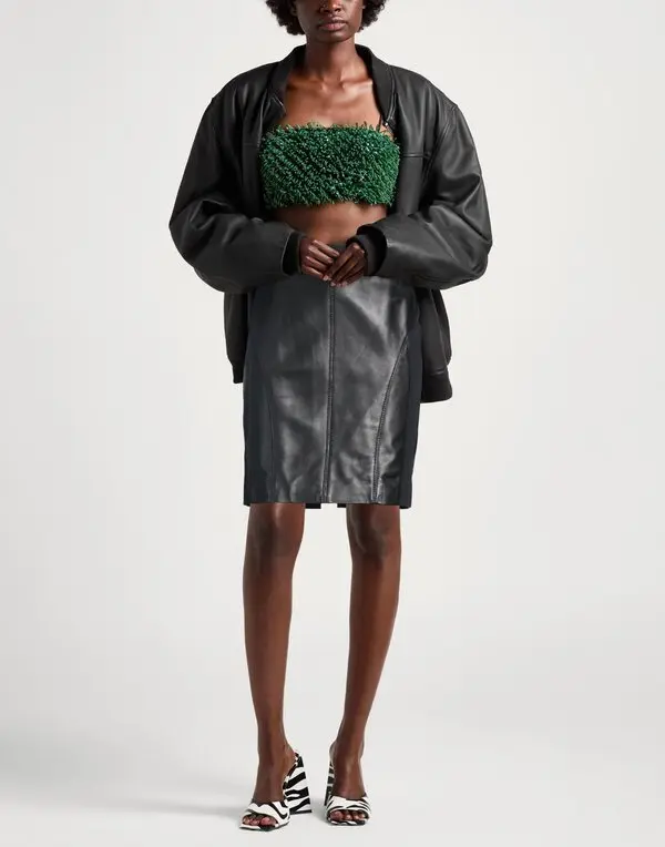 Pinko Leather Pencil Skirt