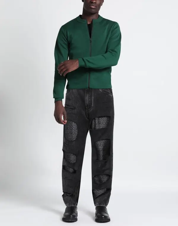 Dolce & Gabbana Baggy Cotton Jeans With Distressed Logo Print