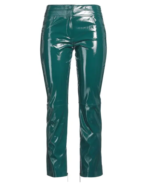 SIMONA CORSELLINI Patent-effect Cropped Straight-leg Pants