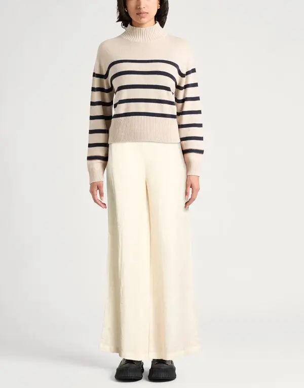 120% Lino High Waisted Linen Wide Leg Pants