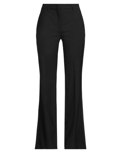 SEMICOUTURE Pants Turquoise Size Polyester, Virgin Wool, Elastane - Black