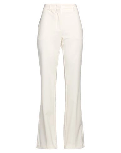SEMICOUTURE Pants Turquoise Size Polyester, Virgin Wool, Elastane - White