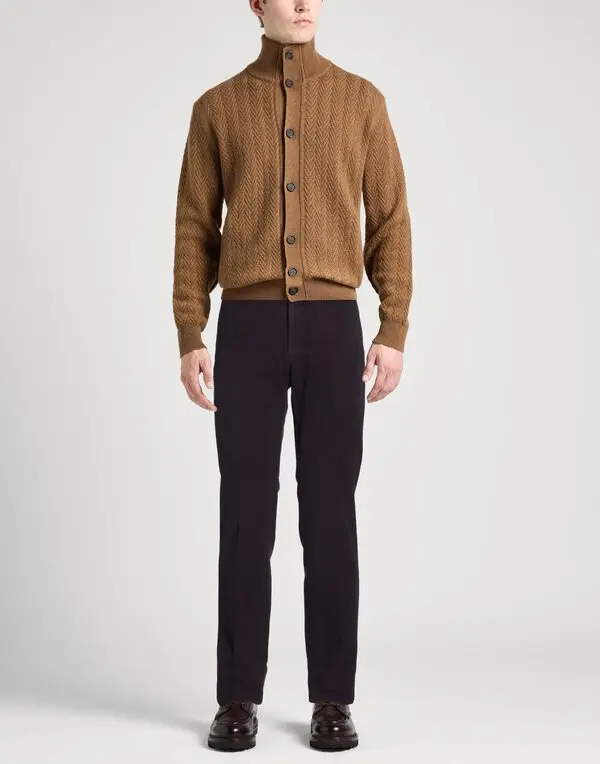 Incotex Dark Cotton Elastane Tapered Leg Trousers