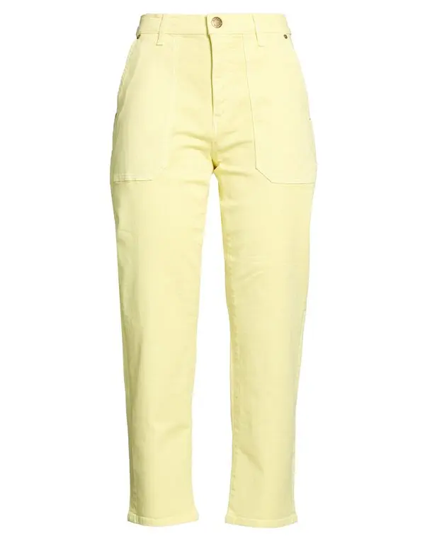 Pinko Cotton Blend Tapered Jeans - Yellow