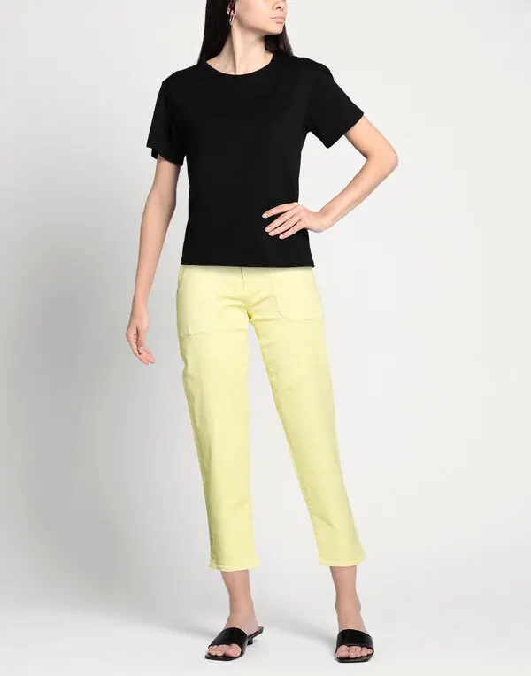 Pinko Cotton Blend Tapered Jeans - Yellow