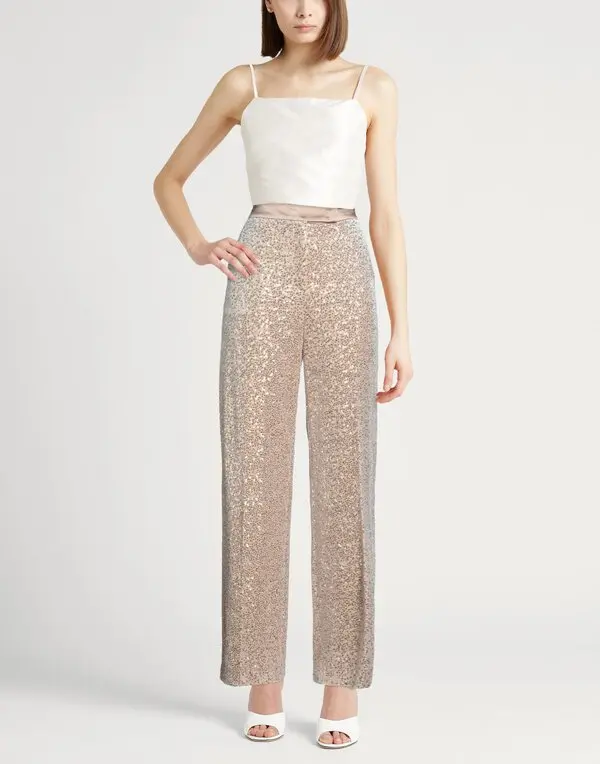 Peserico Pants Size Polyester, Elastane, Silk - Beige