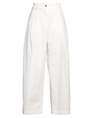 Fabiana Filippi Pants Ivory Size Cotton, Elastane - White