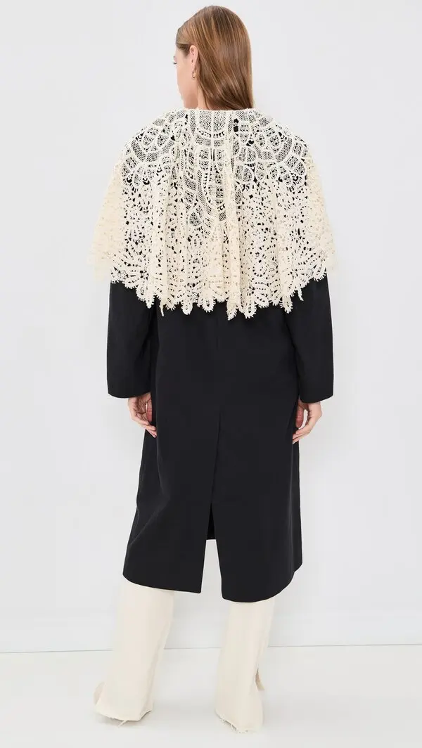 Sea Alina Lace Oversized Long Coat