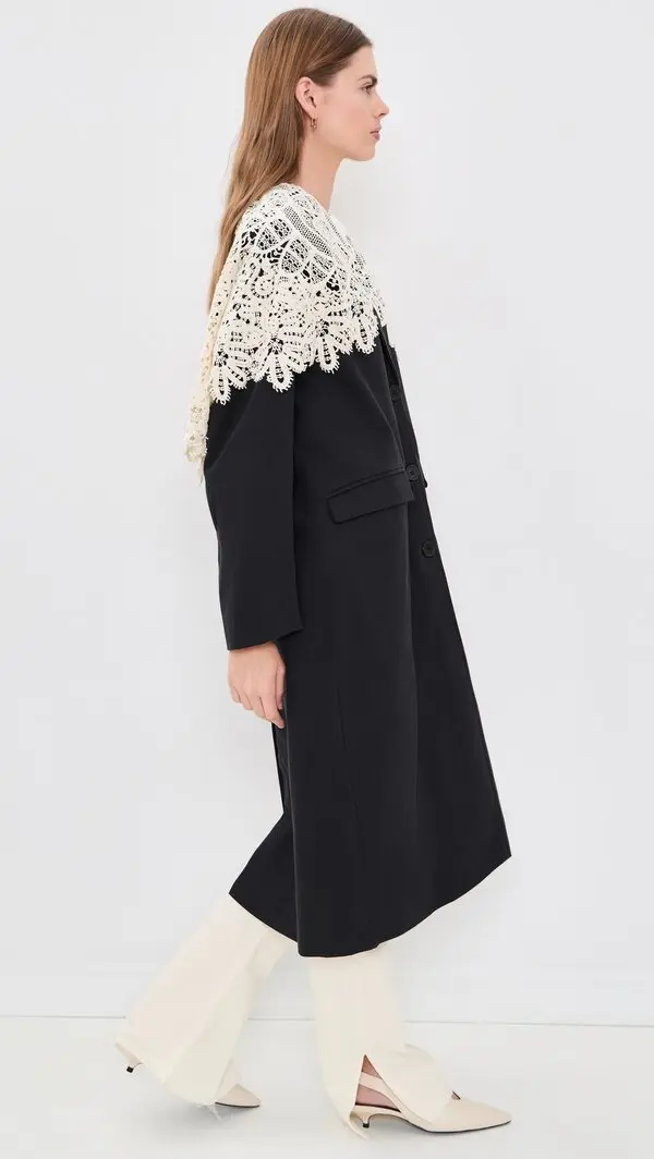 Sea Alina Lace Oversized Long Coat