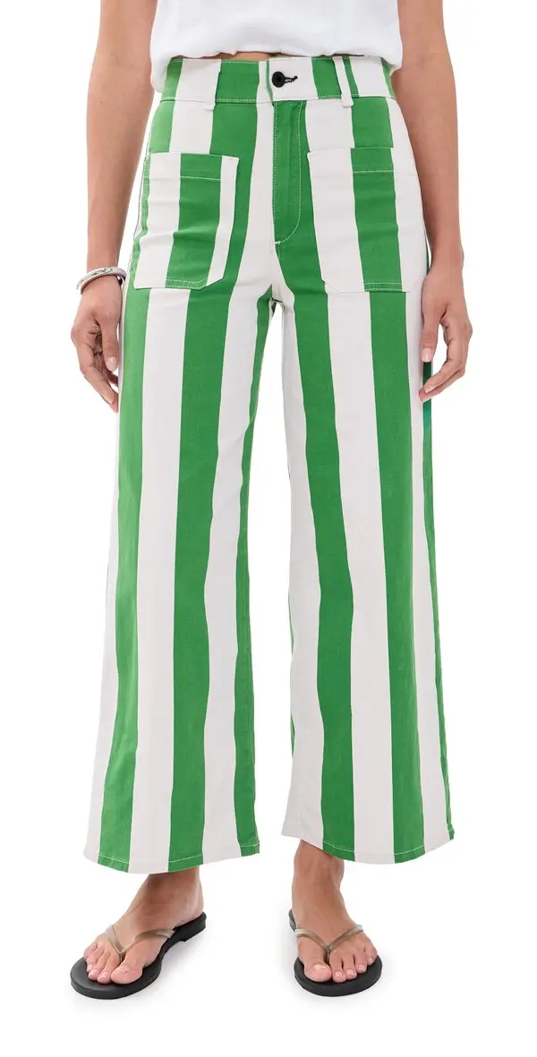 ASKK NY Cropped Sailor Pants - Beverly Stripe