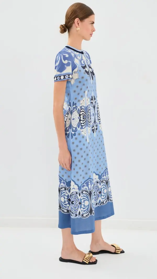 La DoubleJ Sporty Swing Dress With Geometric Print