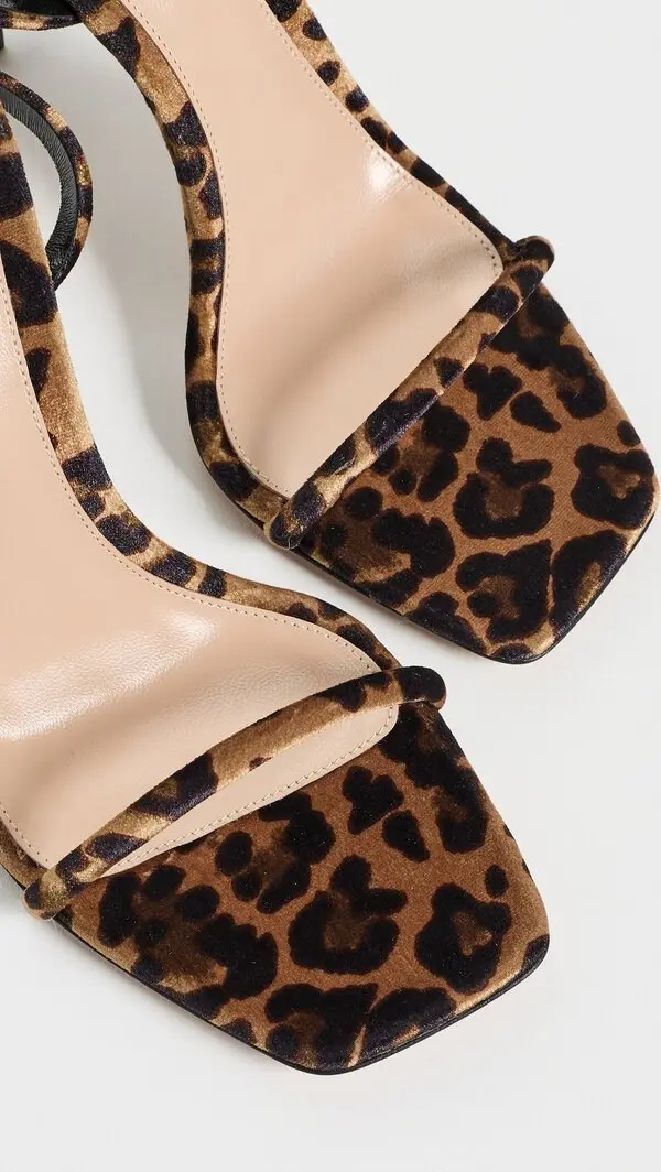 GIANVITO ROSSI Velvet Leopard Stiletto Heels