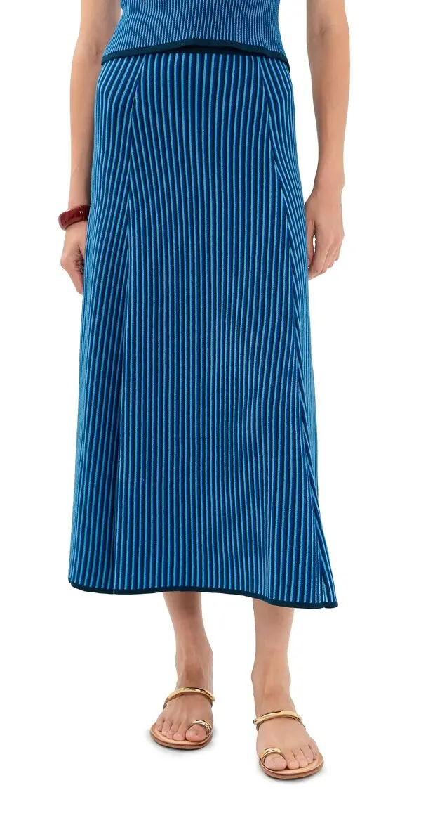 Escvdo Lienzo Knit Midi Skirt - Blues