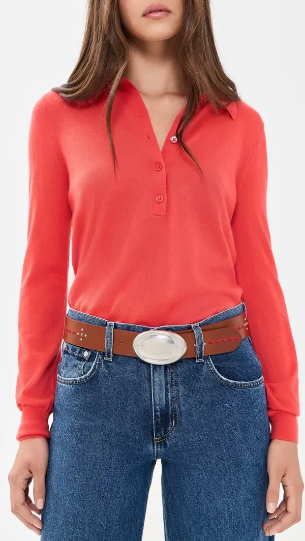 TWP Buckle Bunny Stitch Belt - Luggage