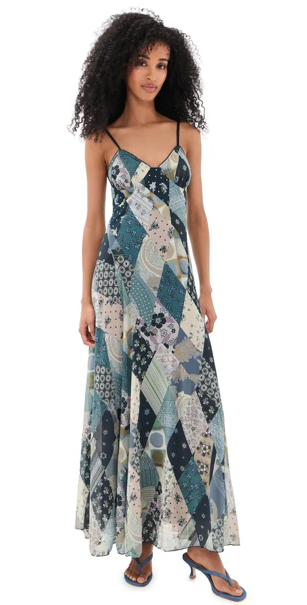 Free People Tis The Season Maxi Dress - Storm Combo