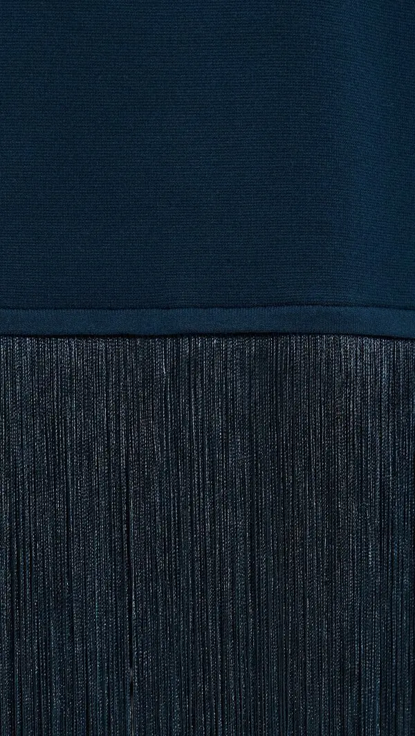 Essentiel Antwerp Knitted Maxi Dress With Fringe Skirt