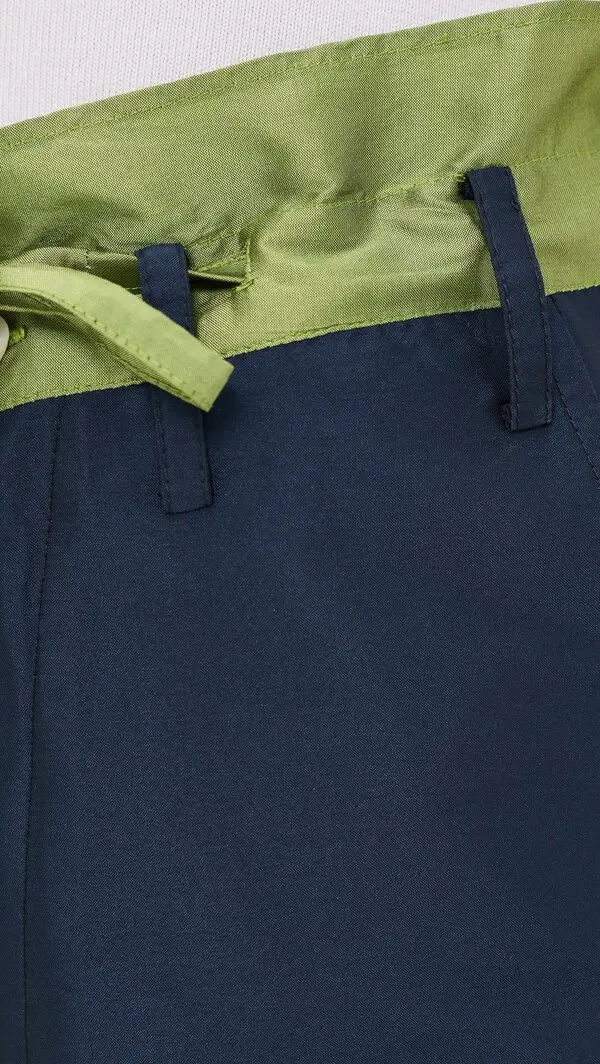 Chan Luu Techno Taffeta Two-tone Shorts
