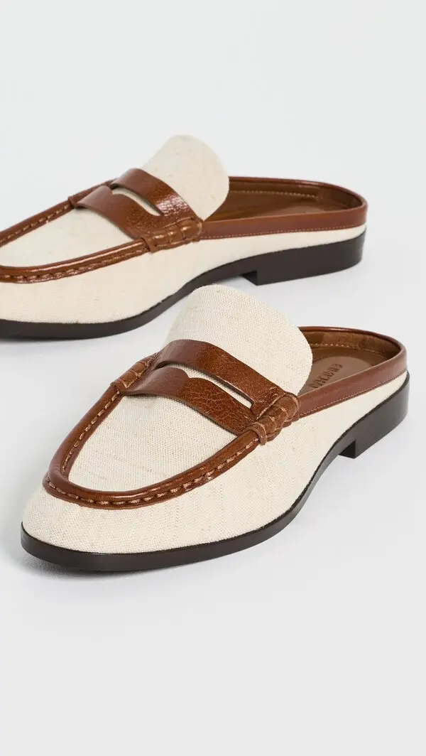 Simkhai Dean Canvas Combo Loafer Mules