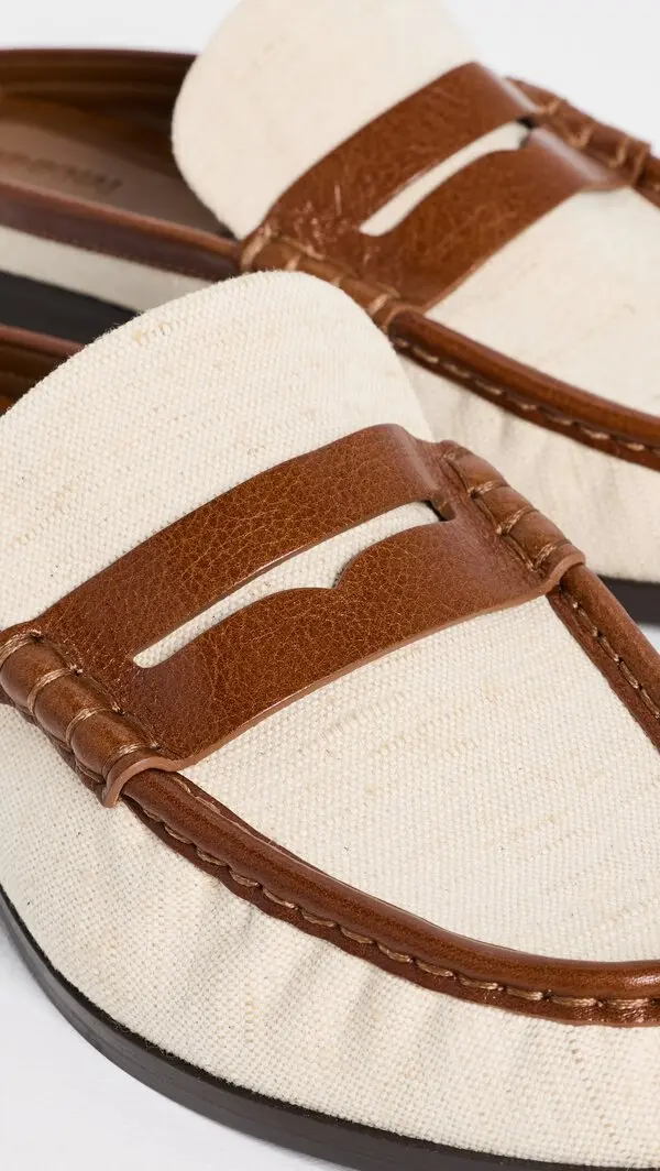 Simkhai Dean Canvas Combo Loafer Mules