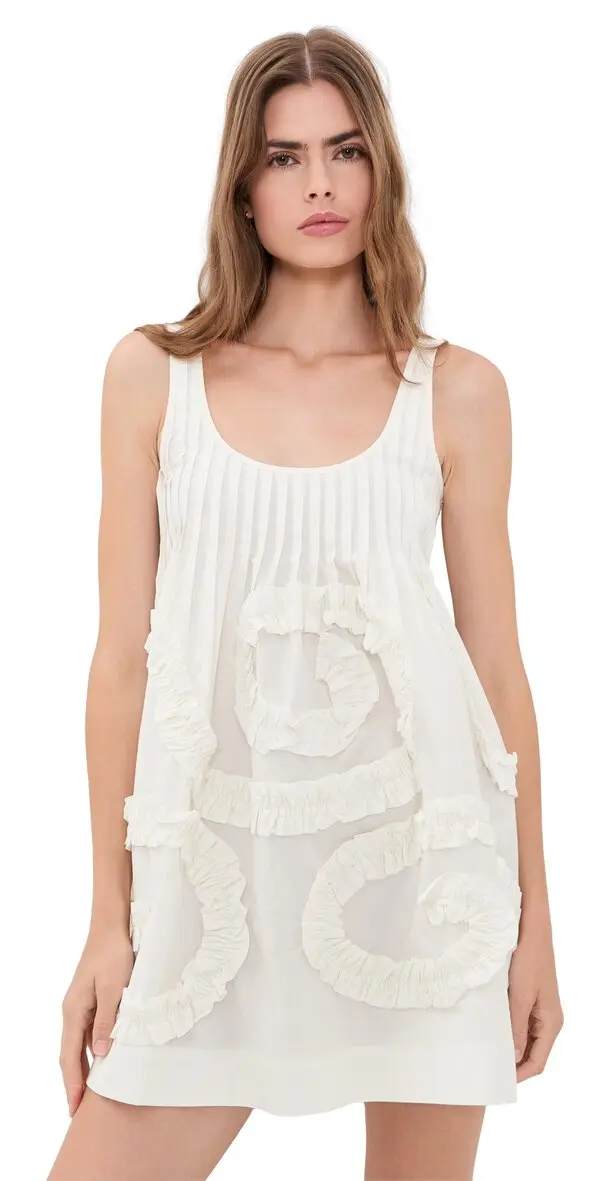 DAMSON MADDER Stella Mini Dress - White
