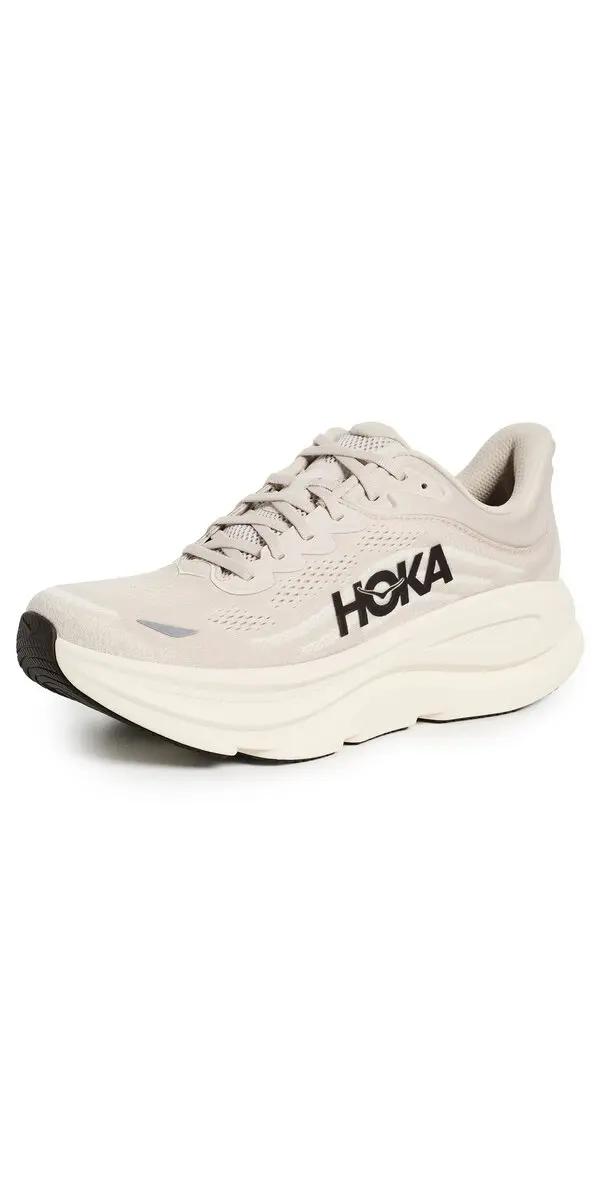HOKA® Bondi Sneakers - River Rock Grey/alabaster
