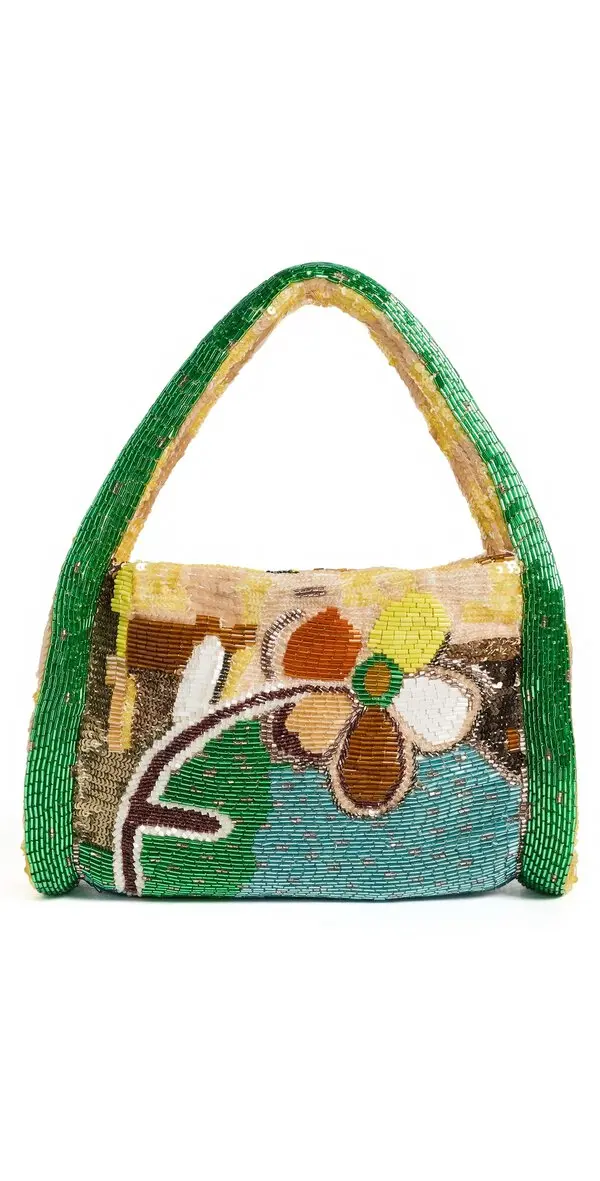 ALEMAIS Limelight Beaded Barrel Bag - Multi