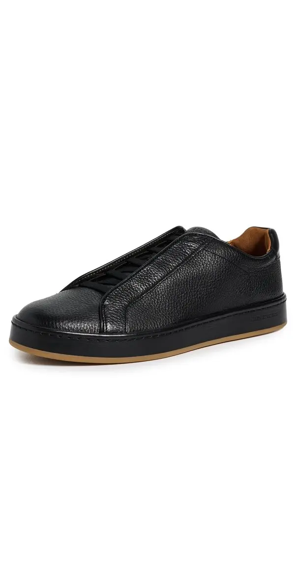 Allen Edmonds Banks Court Slip-on Stretch Lace Sneakers - Black