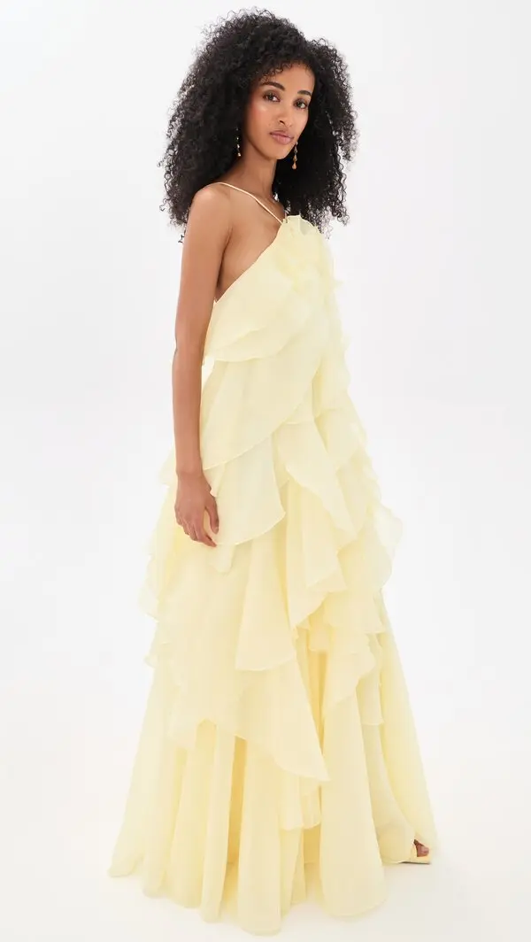 Aje Pandorea Layered Maxi Dress - Butter