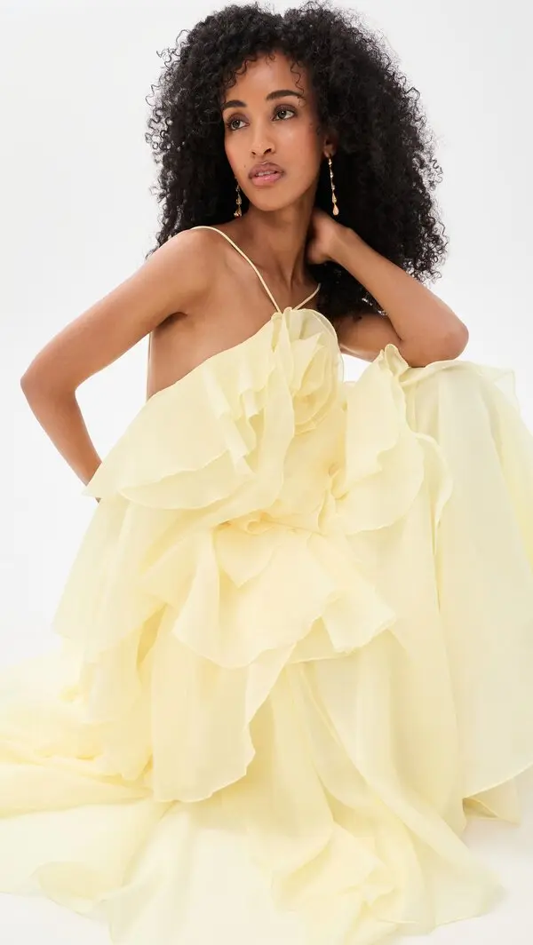 Aje Pandorea Layered Maxi Dress - Butter