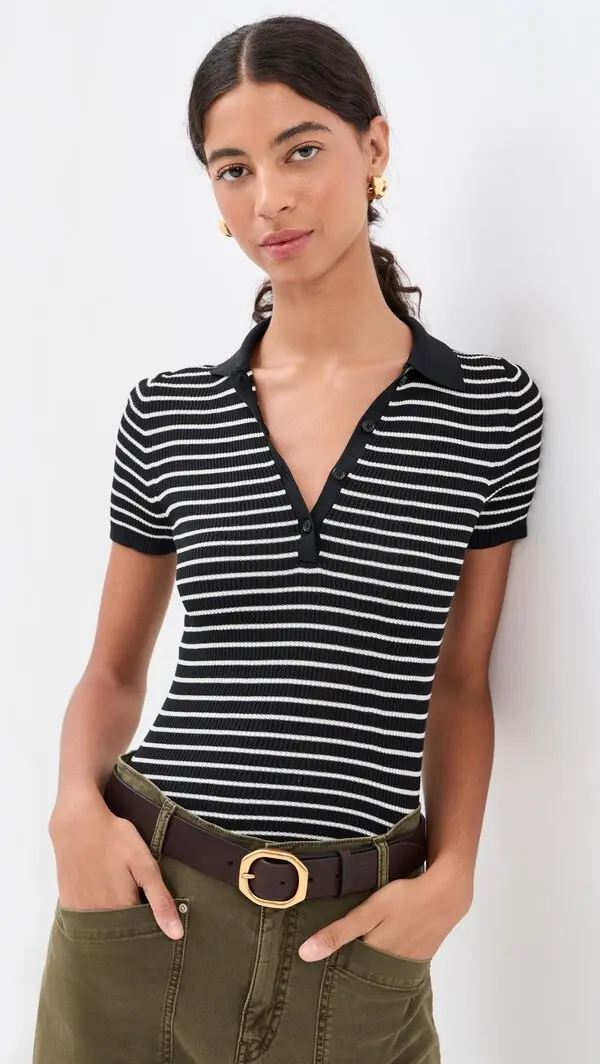 NILI LOTAN Fenna Stripe Polo