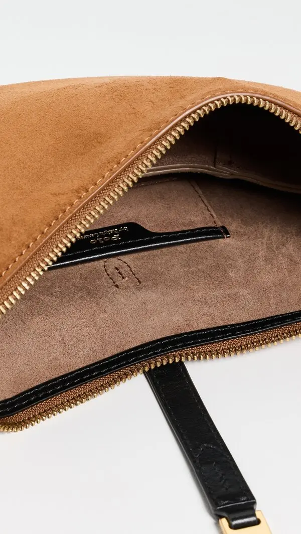 Polo Ralph Lauren Suede Small Shoulder Bag - Toffee/black
