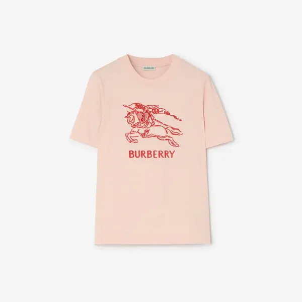 Burberry Knight Heart Cotton T-shirt - Compact Pink