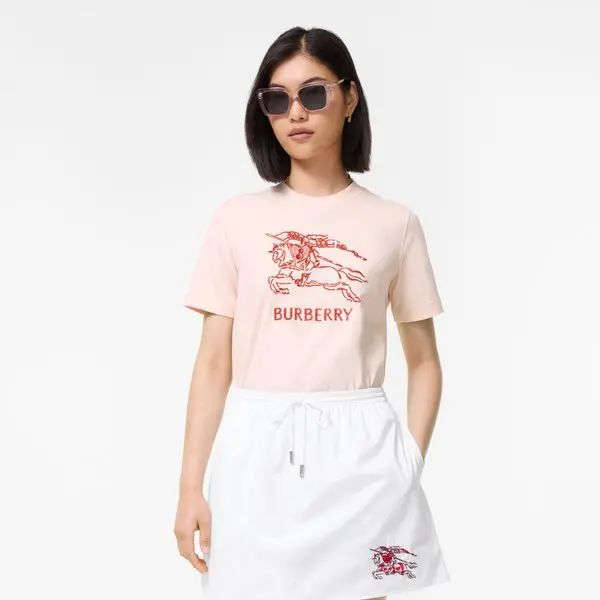 Burberry Knight Heart Cotton T-shirt - Compact Pink