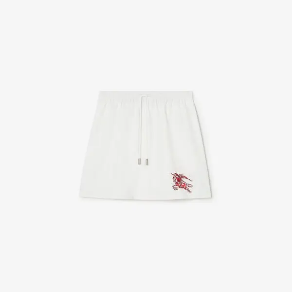 Burberry Embroidered Knight Cotton Mini Skirt