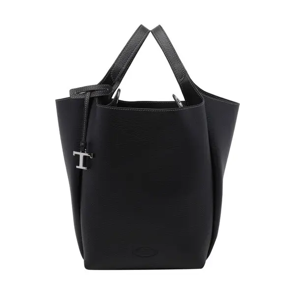 TOD'S Small Leather Bucket Bag - Black