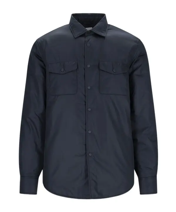 Aspesi Peak Collar Long Sleeve Shirt - Black