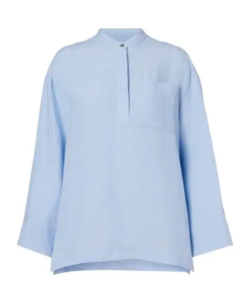 Max Mara Cantico Linen Blouse - Blue
