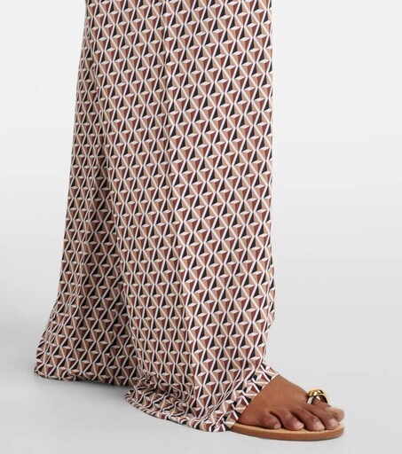 Max Mara Abate Printed Wide-leg Pants