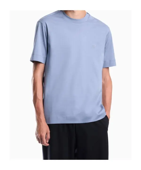 Emporio Armani Logo-embroidered Cotton T-shirt