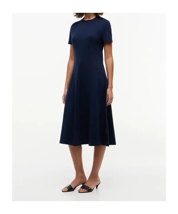 Tommy Hilfiger Interlock Knit Midi Fit And Flare Dress