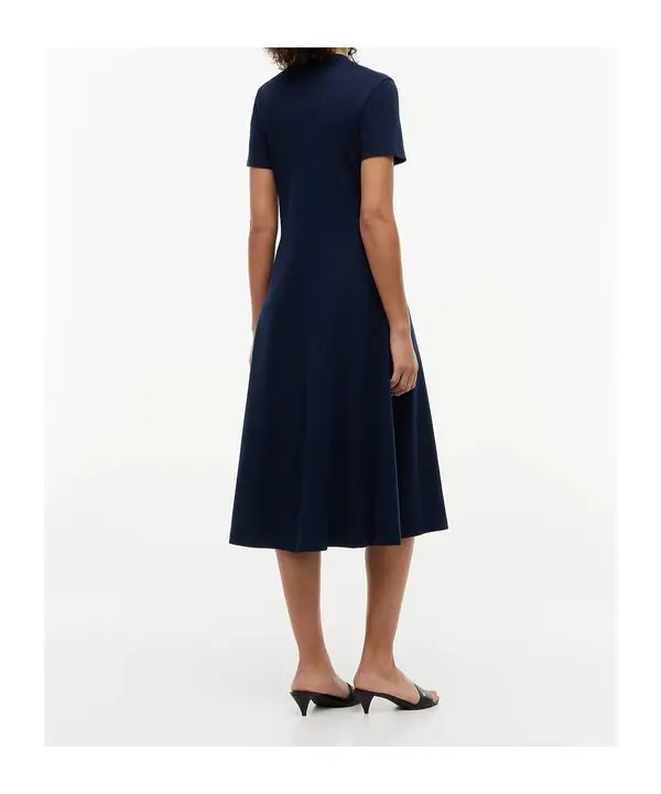 Tommy Hilfiger Interlock Knit Midi Fit And Flare Dress