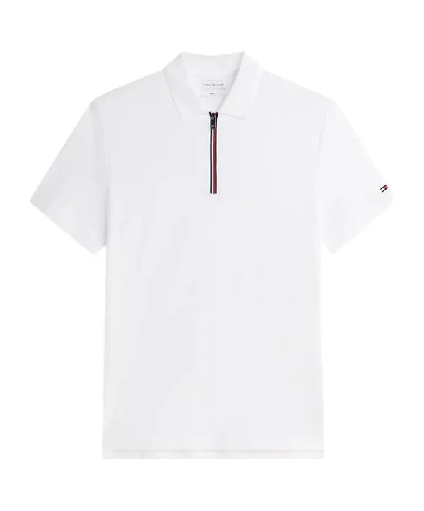 Tommy Hilfiger Regular Fit Fluid Cotton Polo Shirt - White