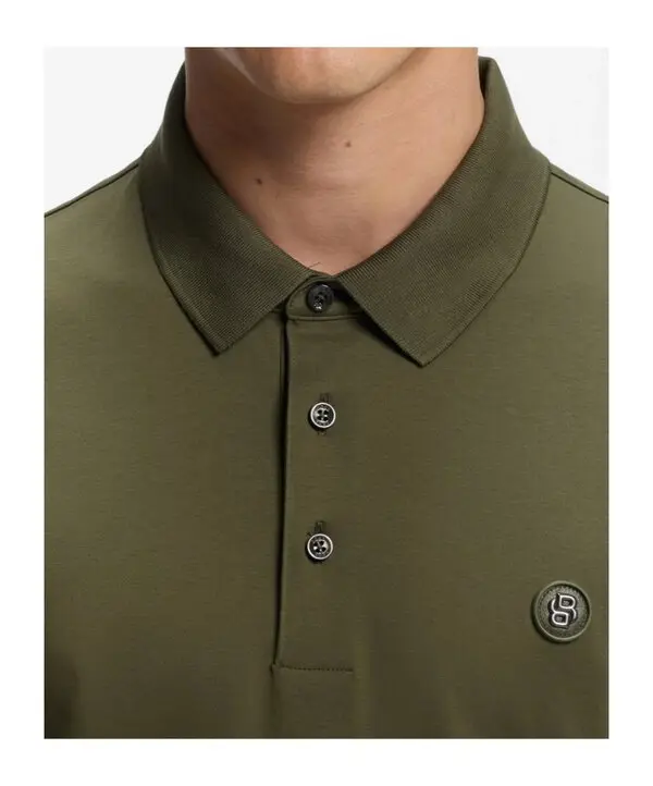 Hugo Boss Double B Monogram-patch Polo Shirt