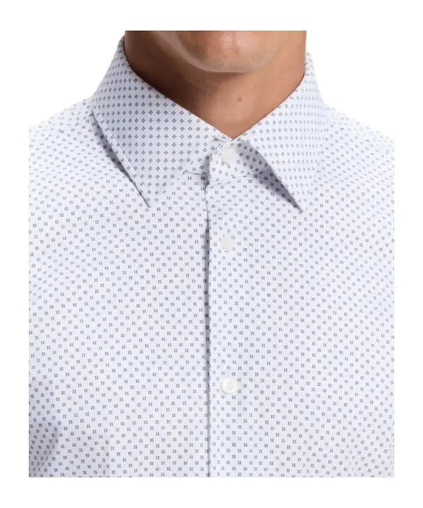Hugo Boss Hank-kent Micro-patterned Classic-collar Shirt