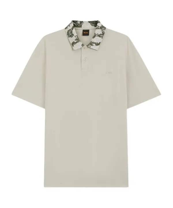 Hugo Boss Graphic-print Collar Polo Shirt - White